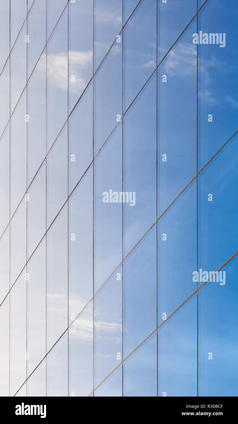 Vertical glass window background in business center building Stock ...