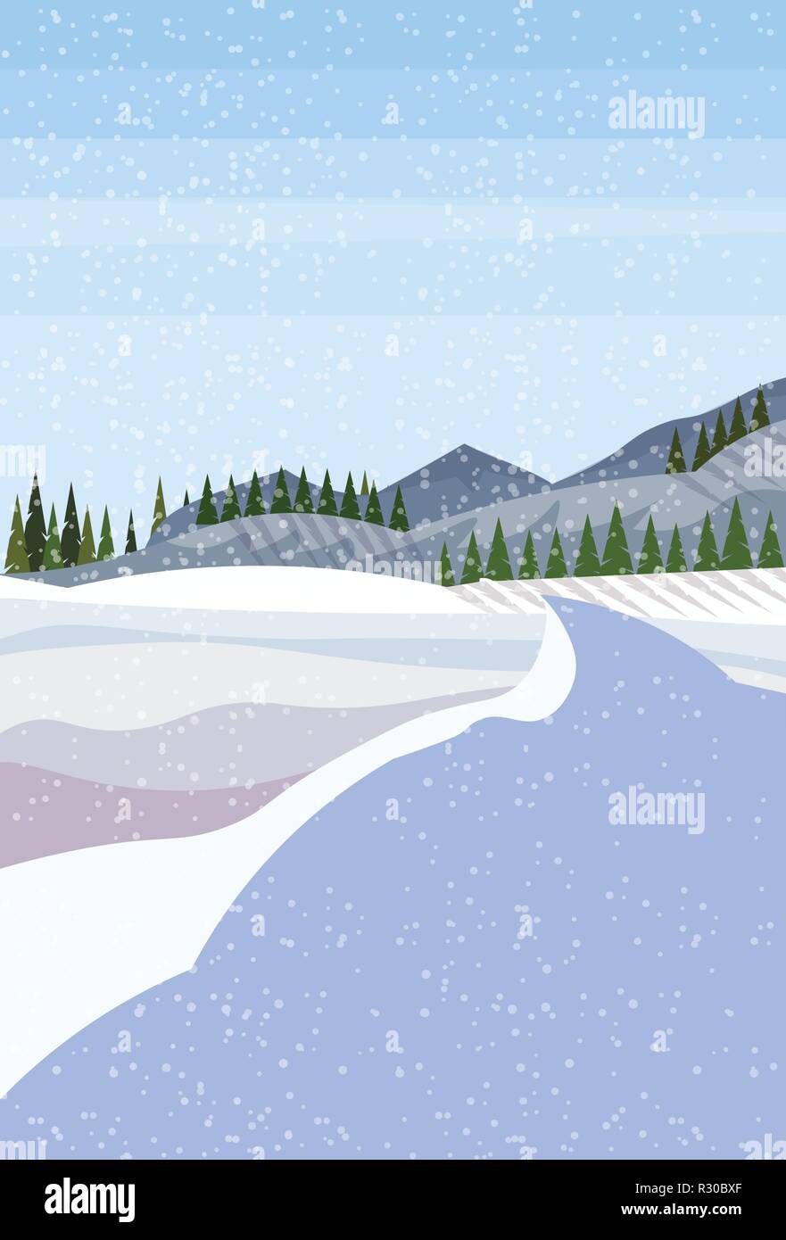 Cartoon snowy tree Stock Vector Images - Alamy