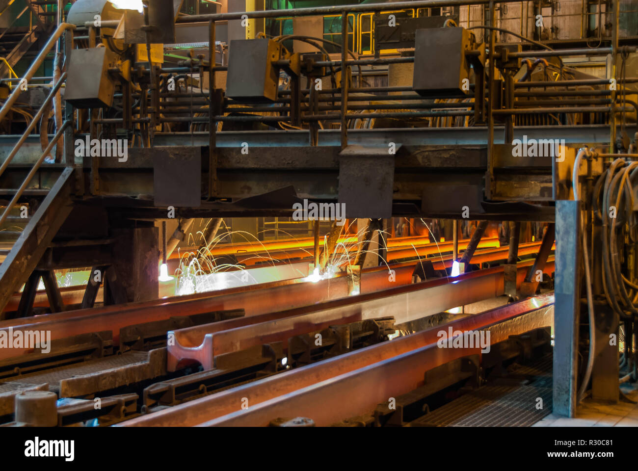 Arbed, steelworks, Metallurgie, pipes, factory, Luxemburg Stock Photo ...
