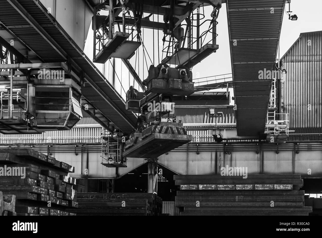 Arbed, steelworks, Metallurgie, pipes, factory, Luxemburg Stock Photo ...
