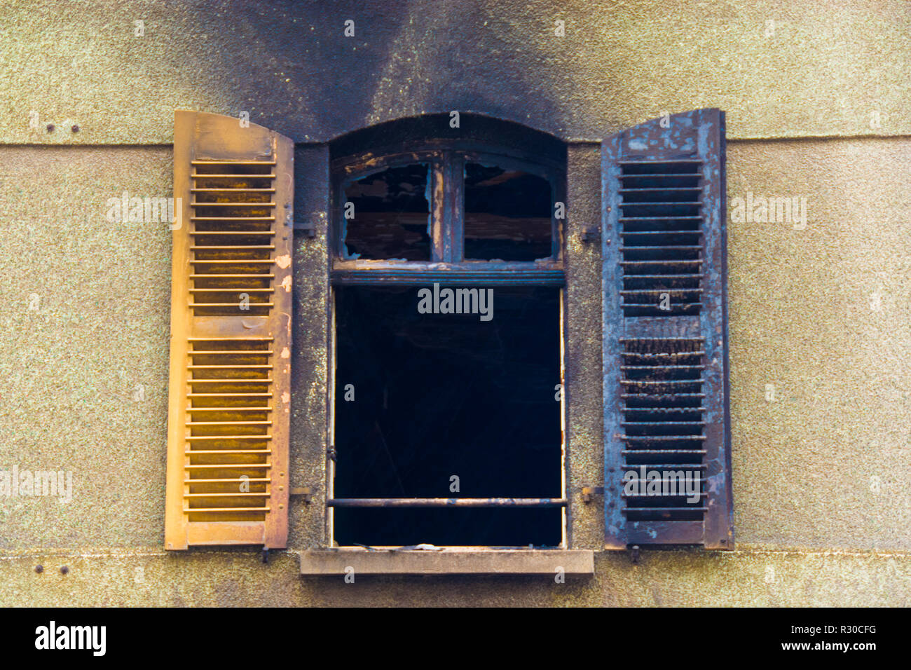 Window, fire, burning, security, kohl Stock Photo - Alamy