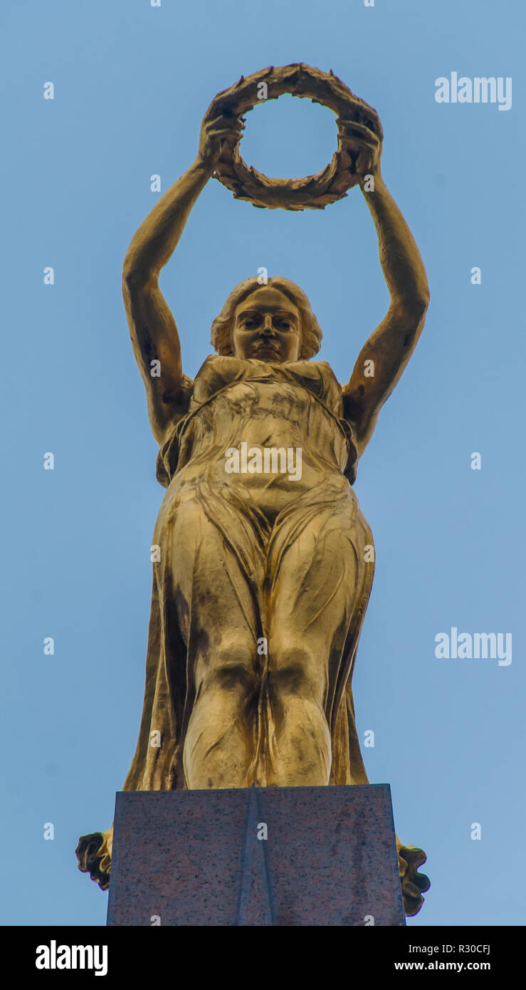Gëlle Fra , Statue, landmark, Luxemburg Stock Photo - Alamy