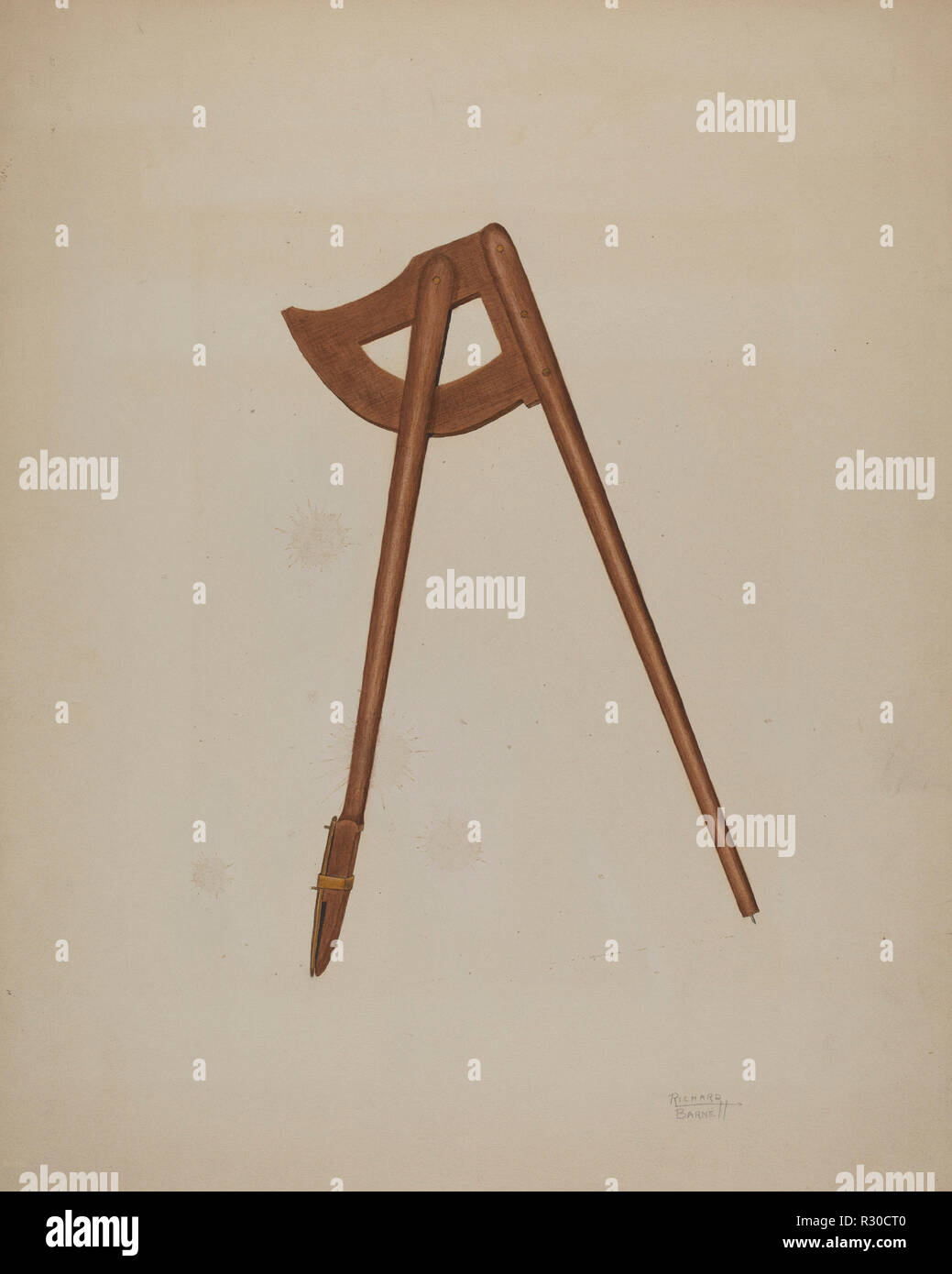 Shaker Compass. Dated: c. 1938. Dimensions: overall: 41.5 x 33.2 cm (16 ...