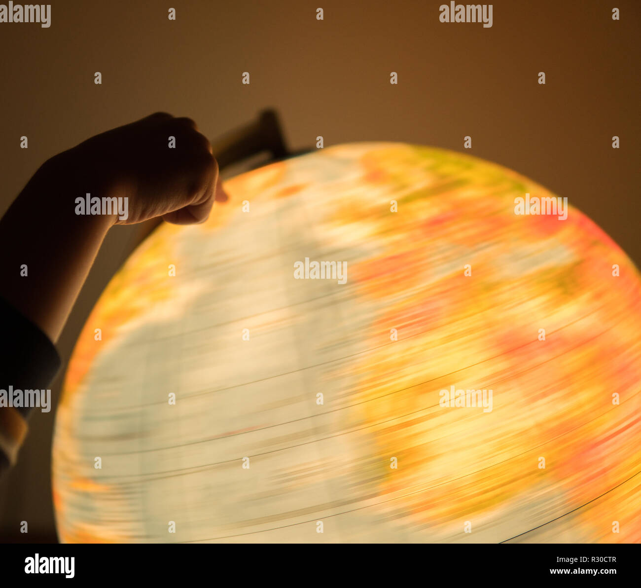Globe spinning world map on hi-res stock photography and images - Alamy