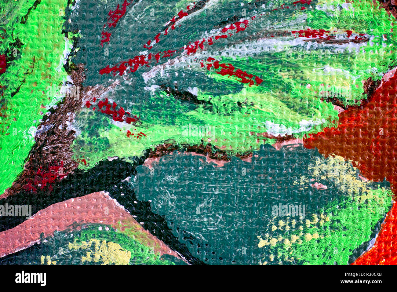 Close-up of hand drawing acrylic painting Stock Photo - Alamy