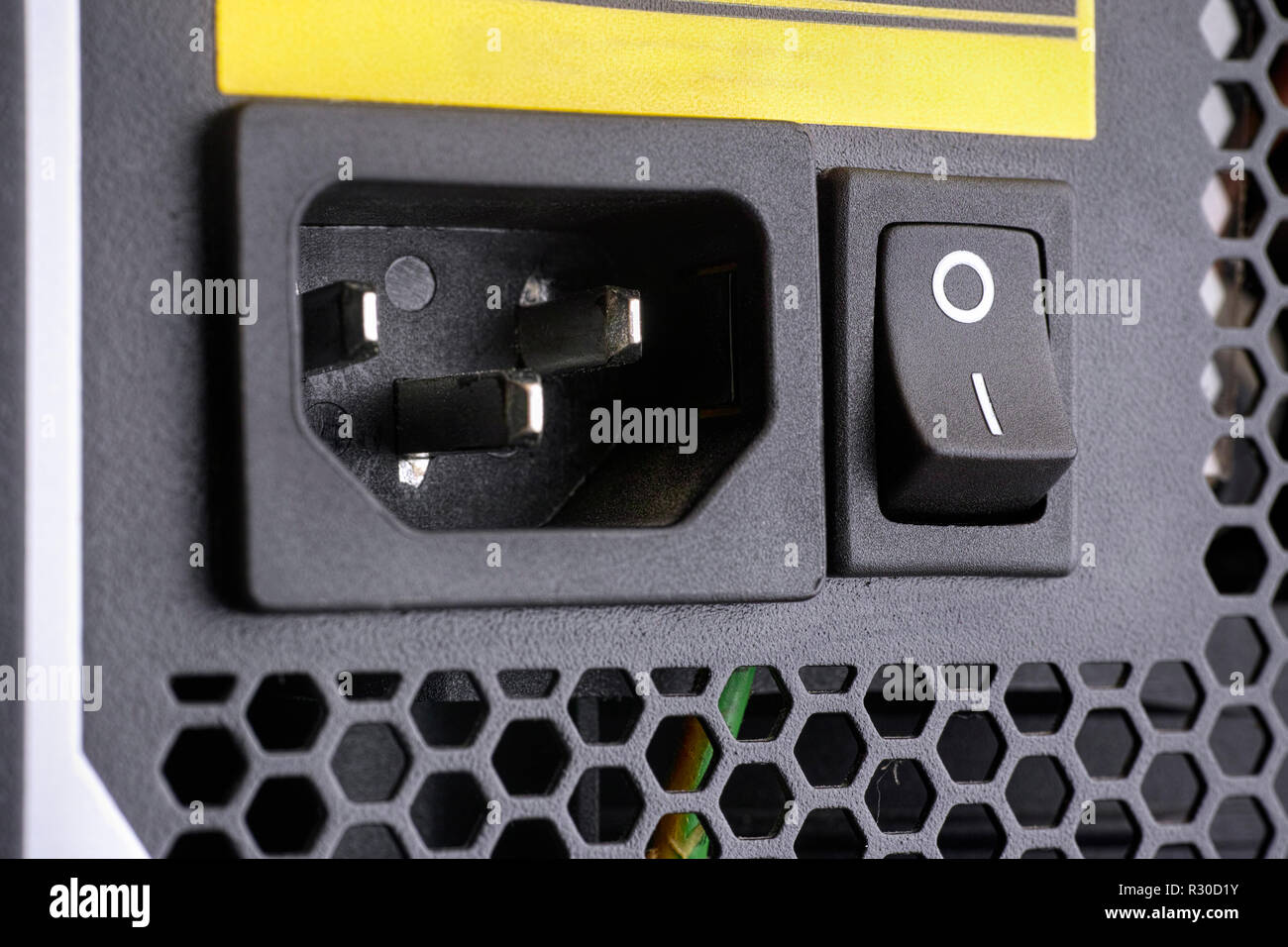 Close-up shot of PC Power Supply Stock Photo - Alamy