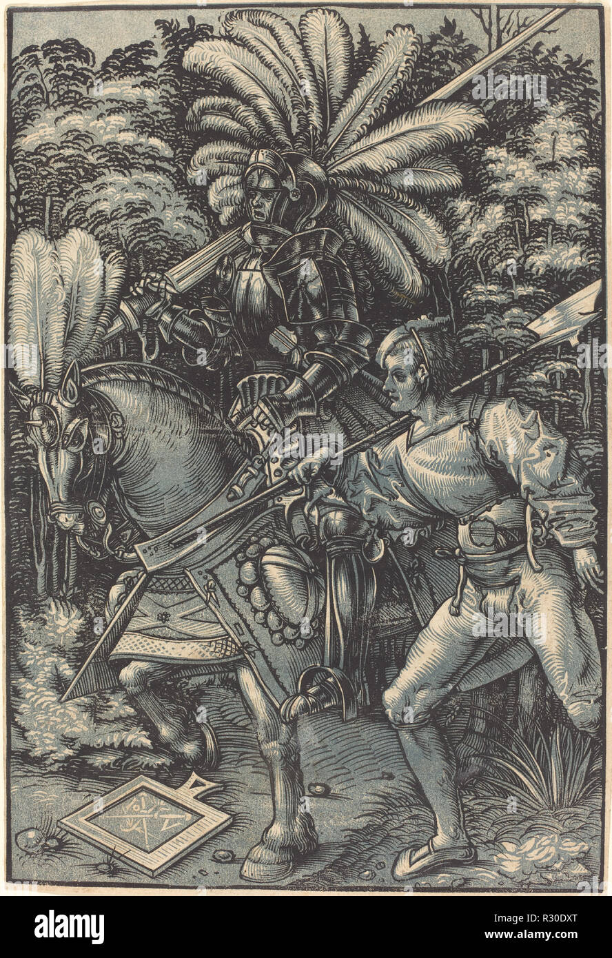 Medieval woodcut knight hi-res stock photography and images - Alamy