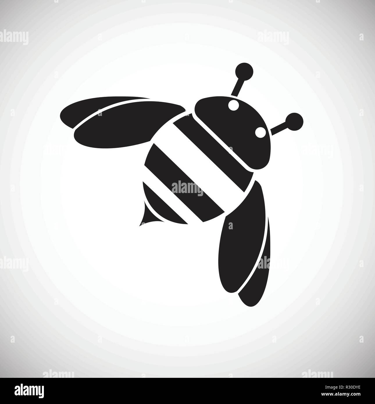 Bumblebee on white background icon Stock Vector Image & Art - Alamy