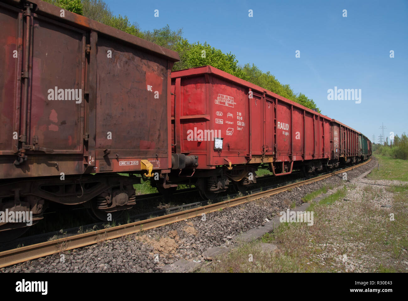 Train, wagon, rail Stock Photo - Alamy