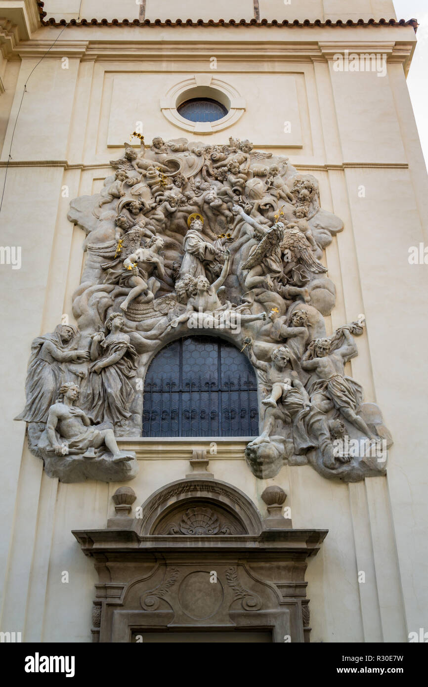 Relief sculpture on facade of the Church of Saint James The Greater ...