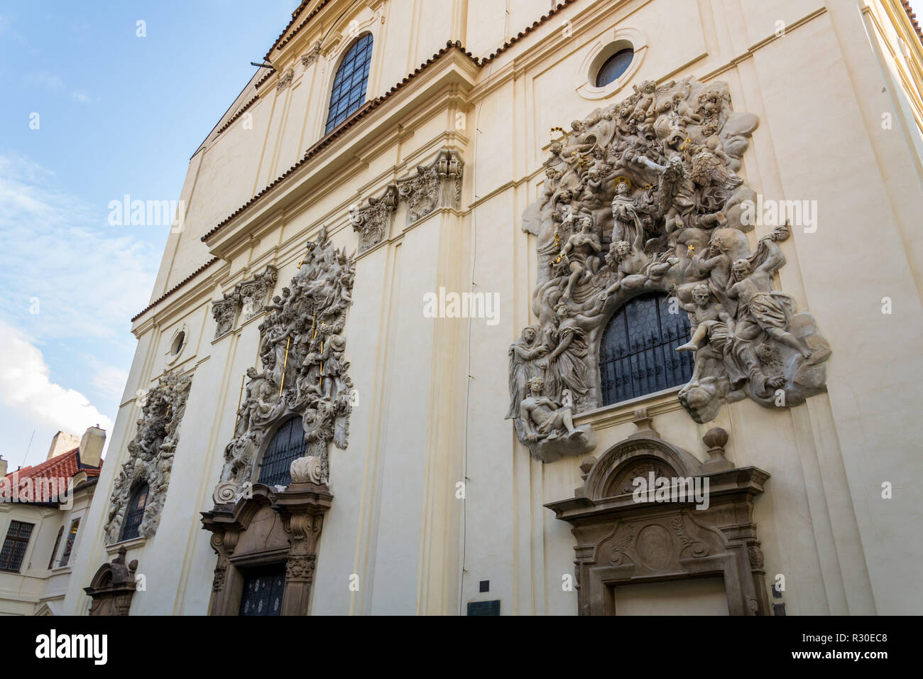 Relief sculpture on facade of the Church of Saint James The Greater ...