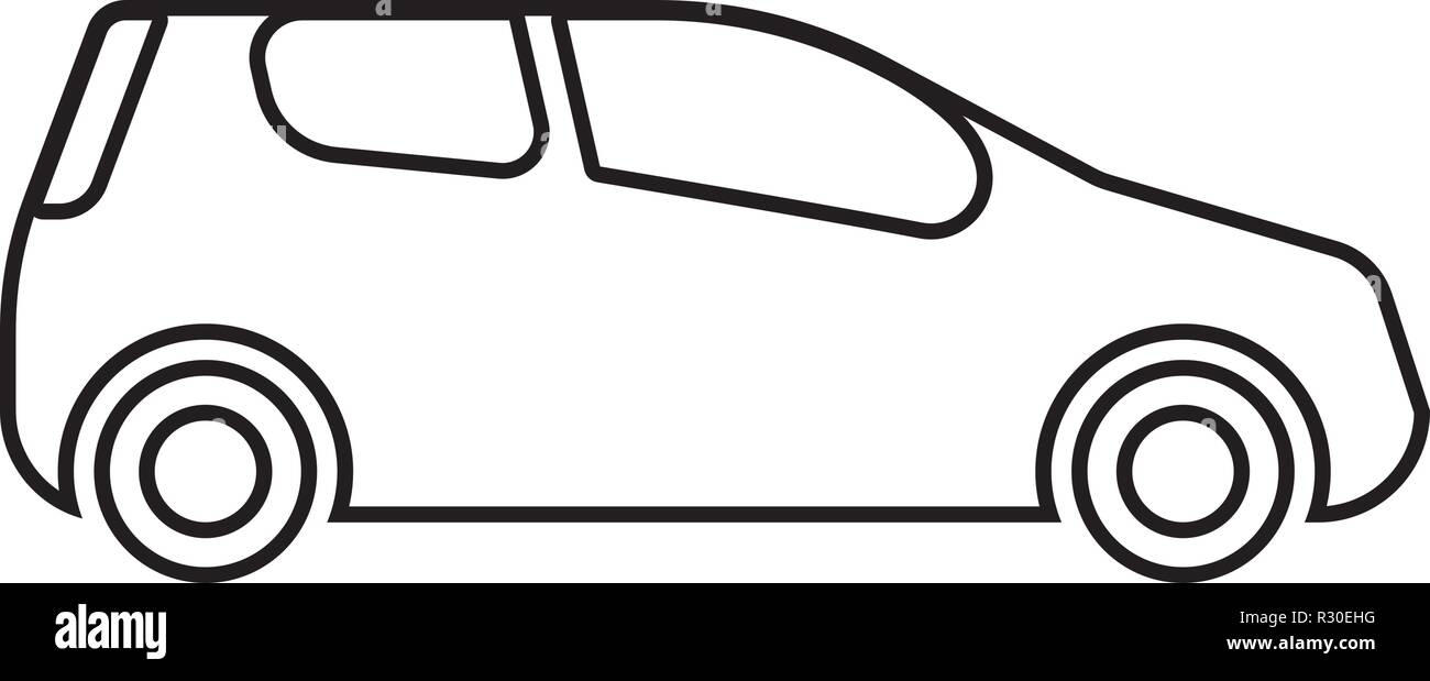 Mini car Compact shape for travel racing icon black color vector I flat ...