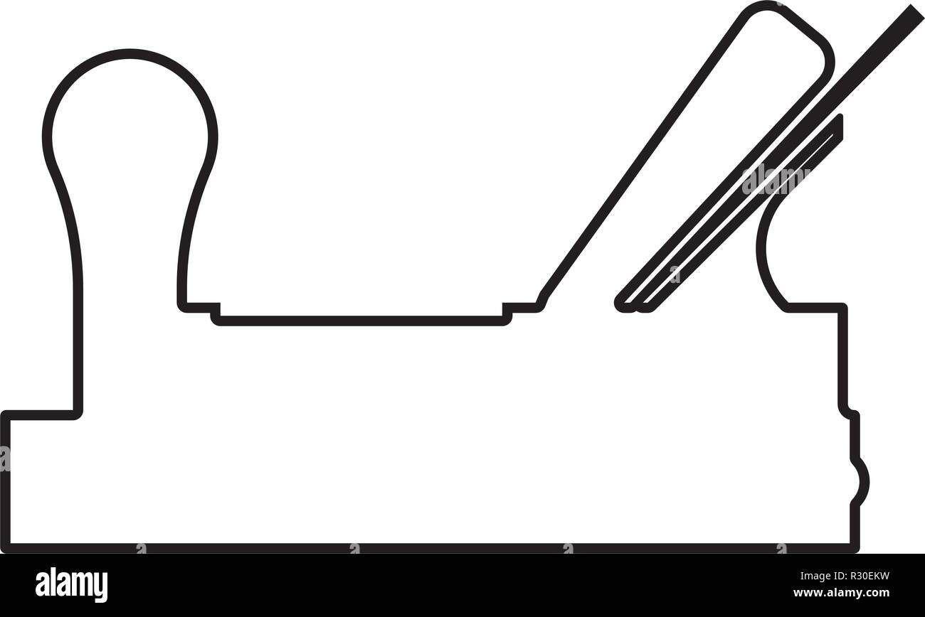 Jointer plane with wood icon black color vector I flat style simple ...