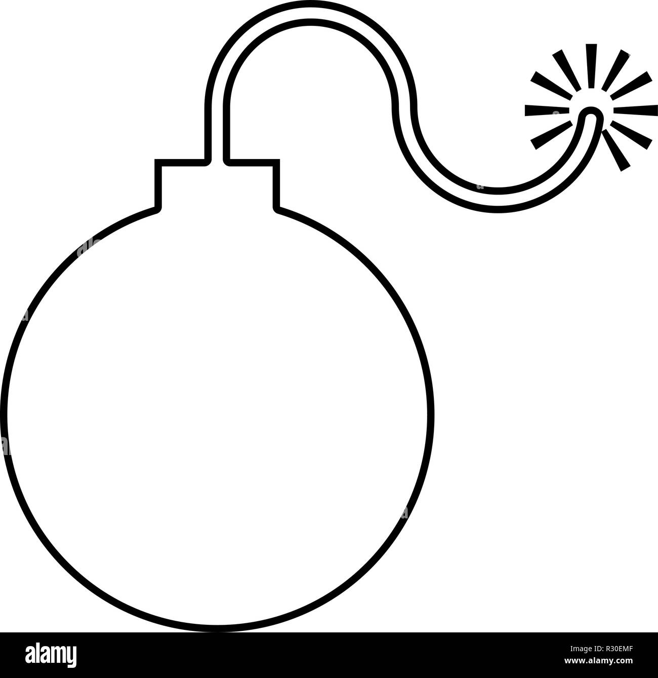 Bomb explosive military Anicent time bomb Weapon with fire spark ...