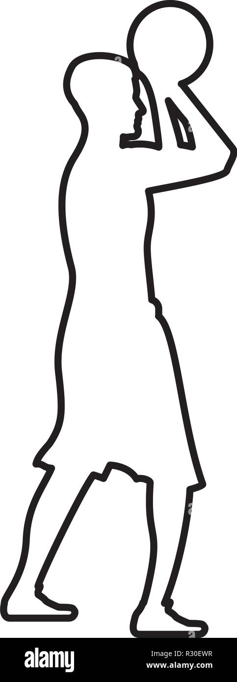 Basketball Player Outline