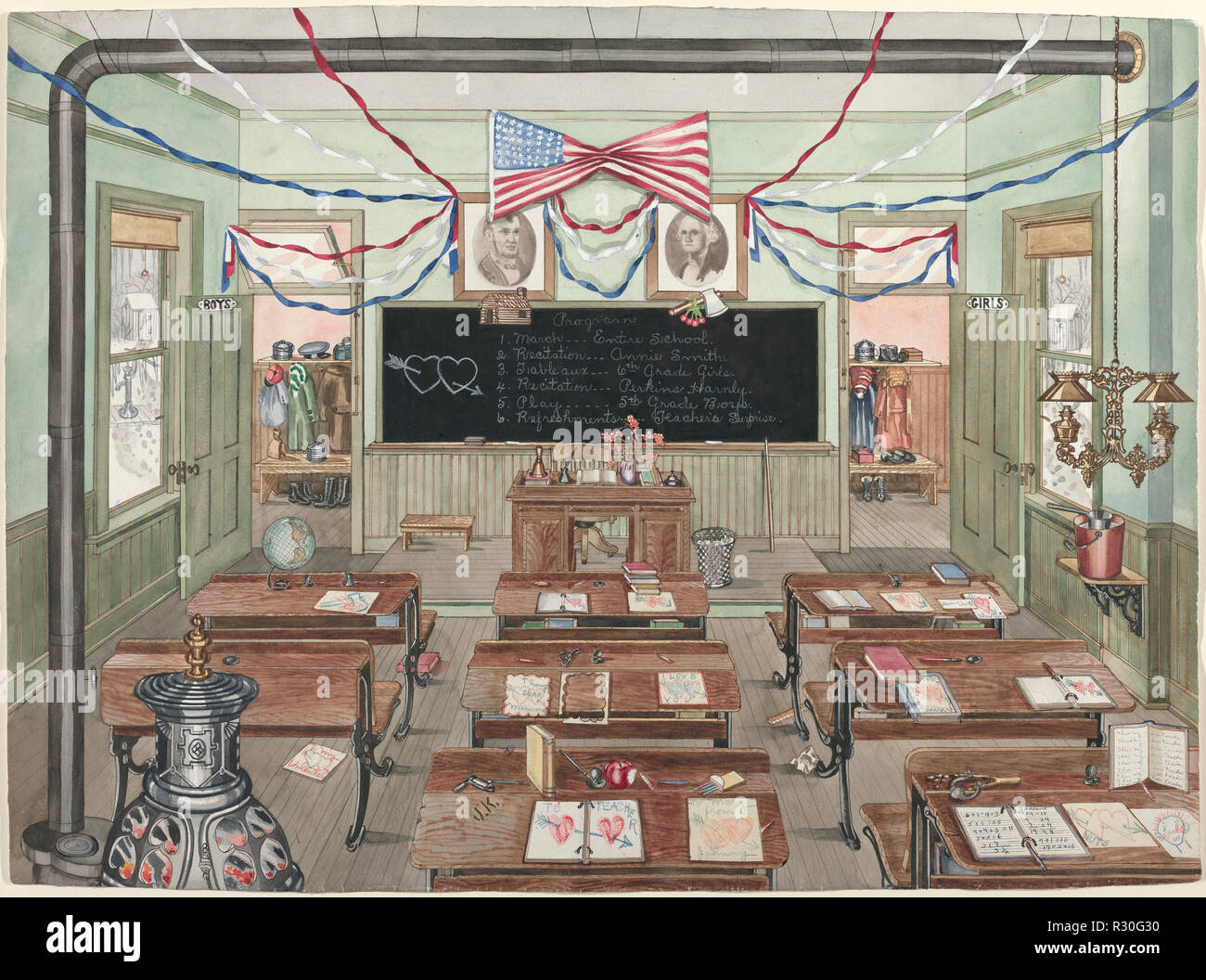 One room schoolhouse 1900s hi-res stock photography and images - Alamy