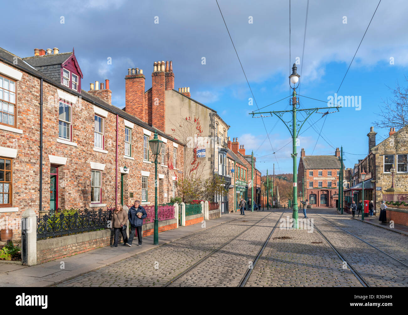 Shops on the High Street in the 1900s Town, Beamish Open Air Museum ...