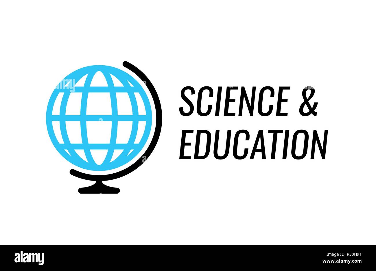 Table Globe isolated on white - Vector symbol of education and science ...