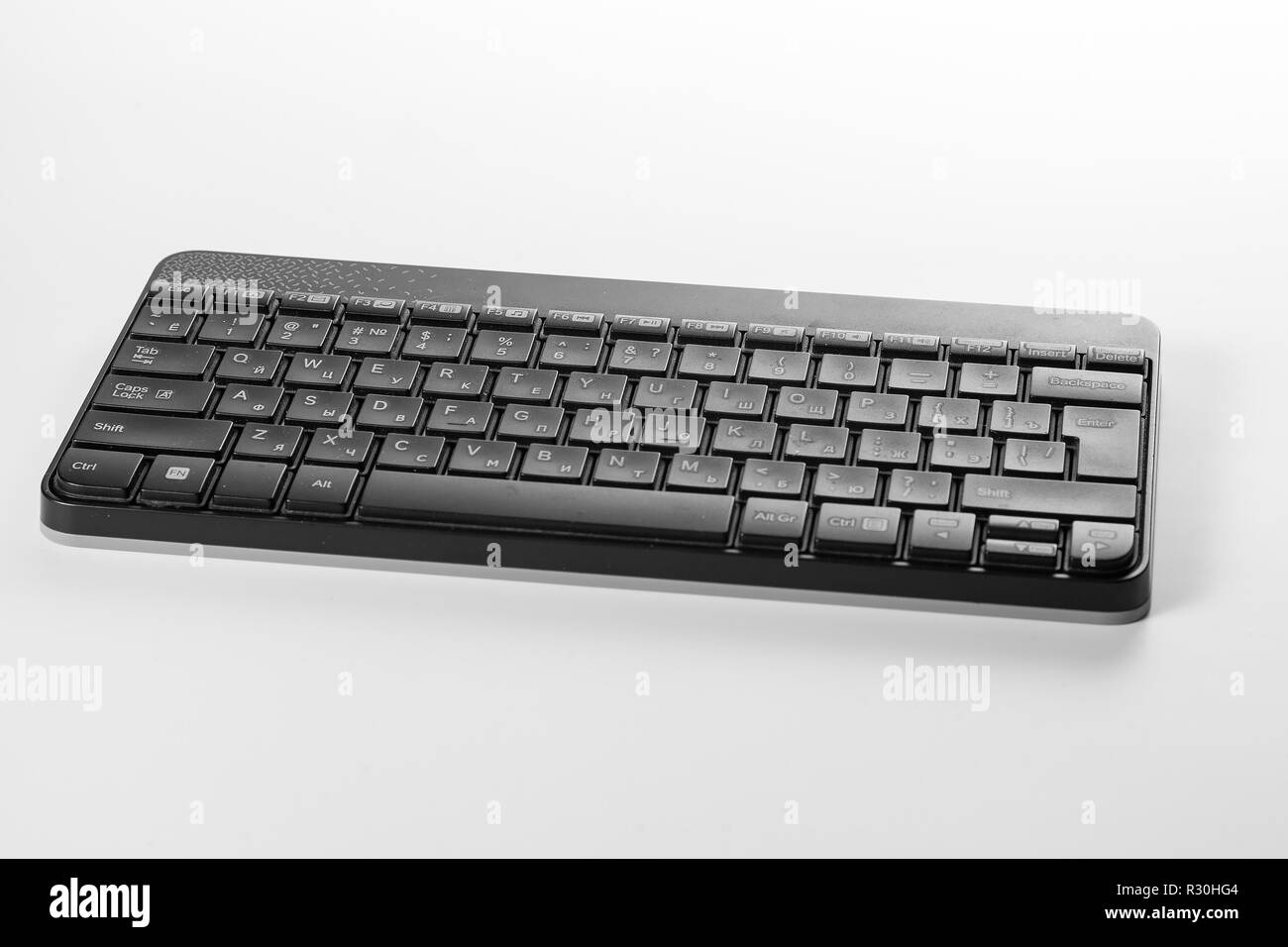 Computer on desk blue Black and White Stock Photos & Images - Alamy