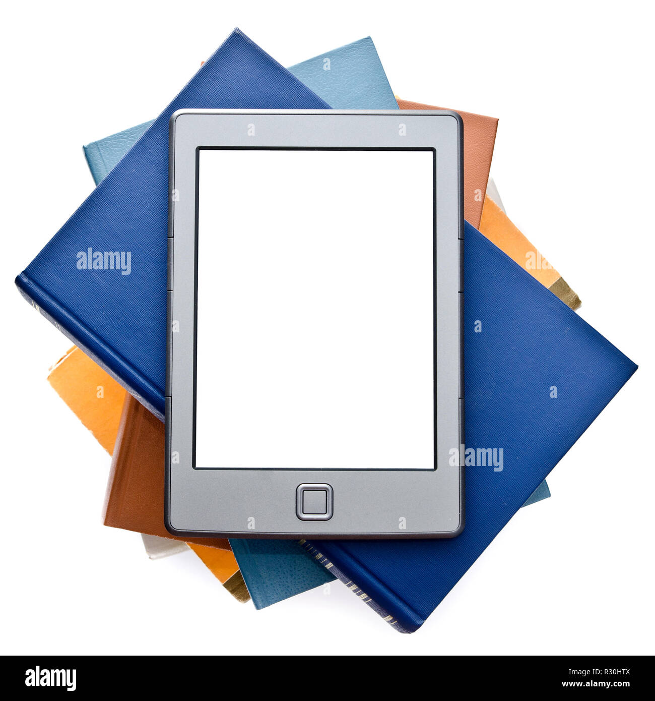 electronic book isolated on a white background Stock Photo - Alamy