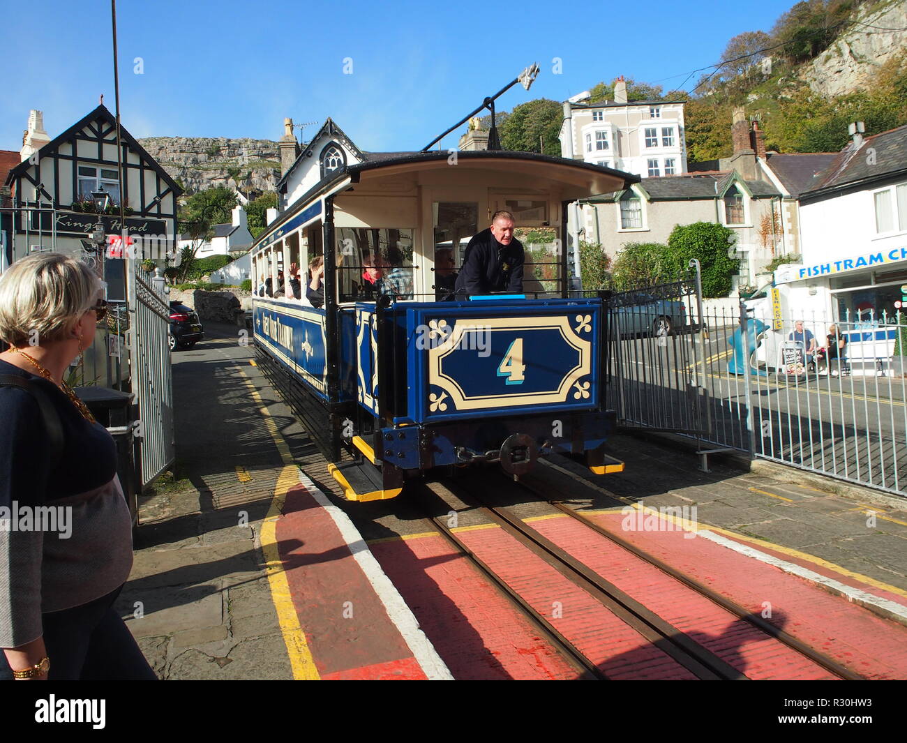 Tram on the Great Orme Tramway, Llandudno, North Wales, UK Stock Photo - Alamy
