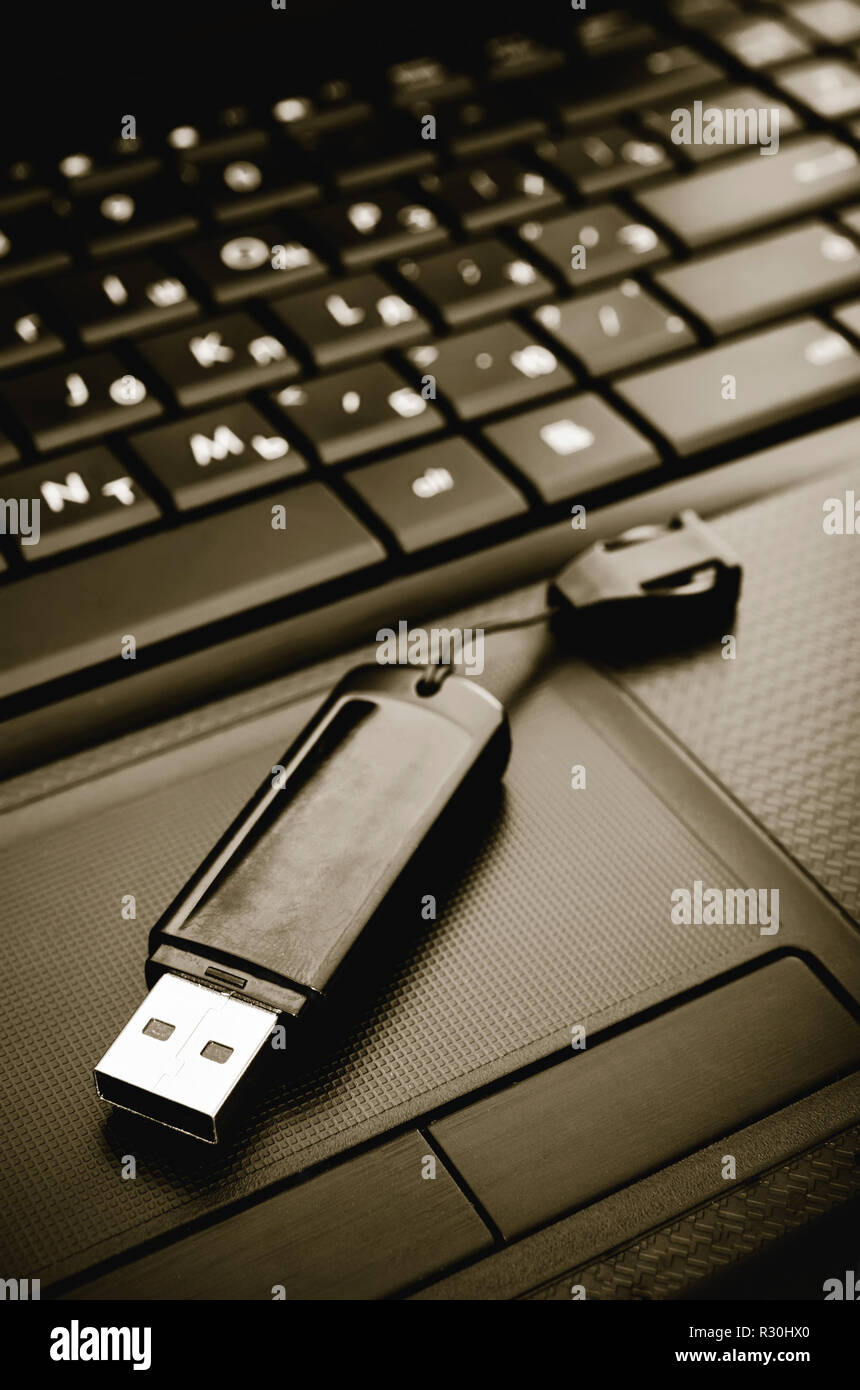 flash and laptop keyboard closeup Stock Photo - Alamy