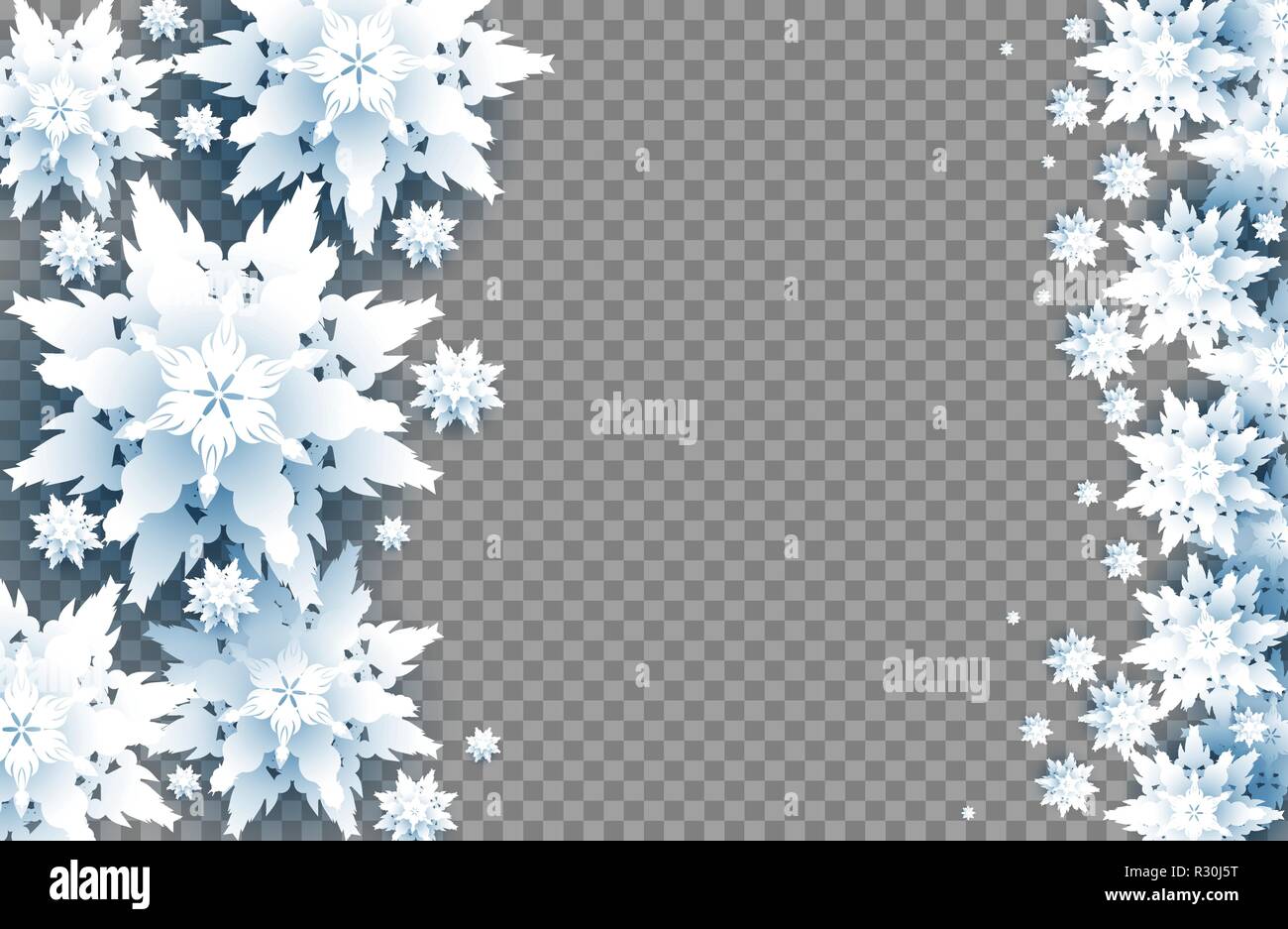 Transparent snowflakes objects Stock Vector Image & Art - Alamy