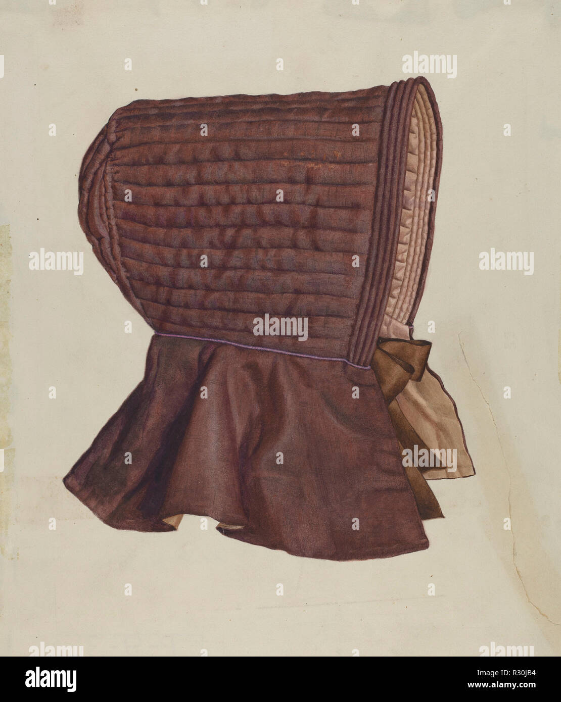 Shaker Woman's Bonnet. Dated: c. 1936. Dimensions: overall: 43.8 x 37 ...