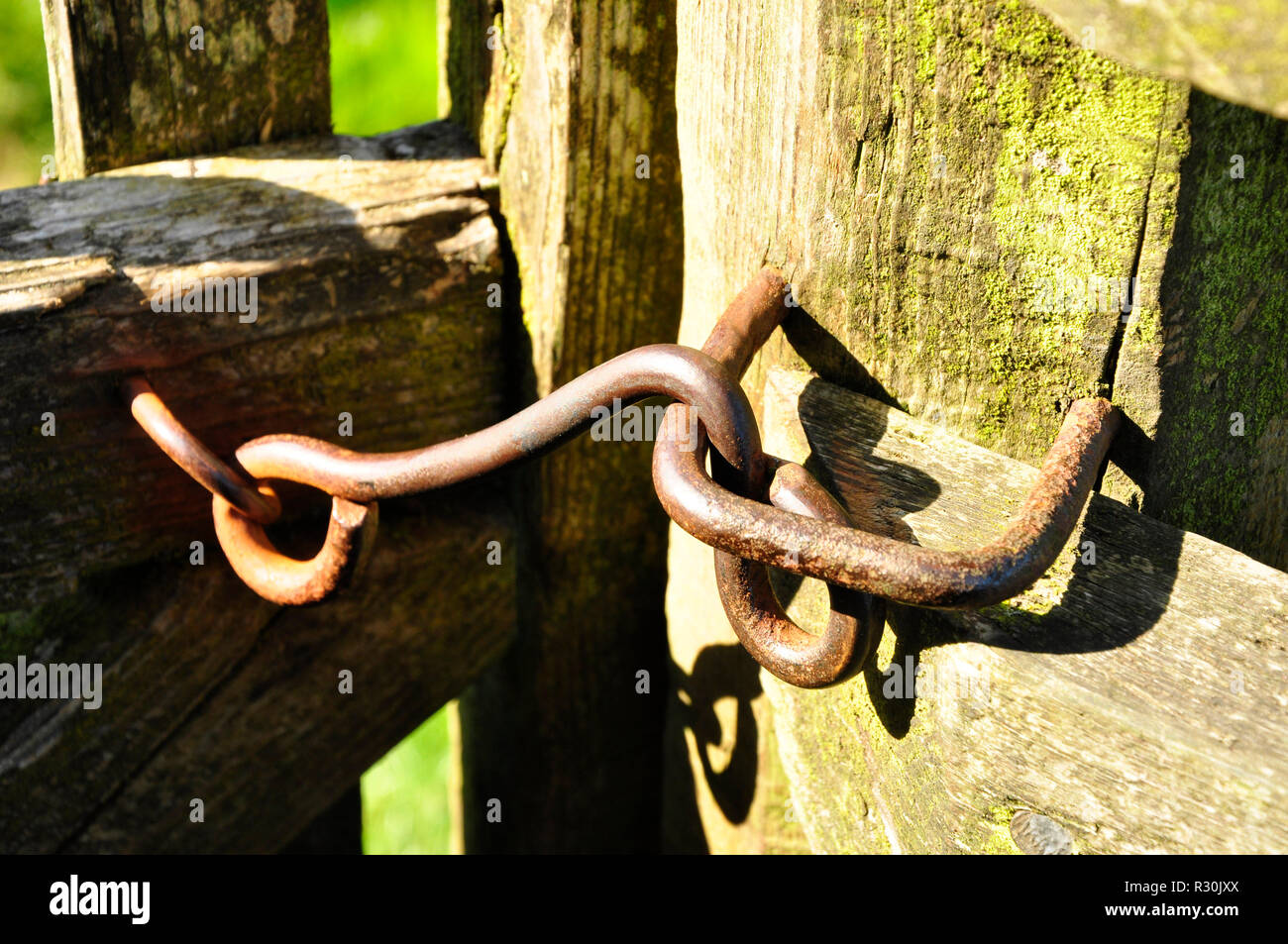 Iron gate latch, made by local blacksmith,North Devon, UK Stock Photo ...