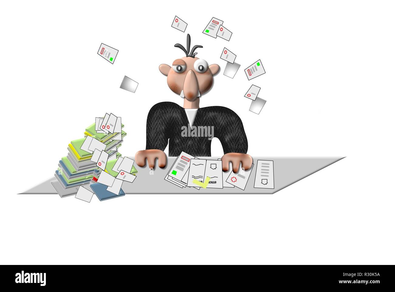 perplexed comic cut Stock Photo - Alamy