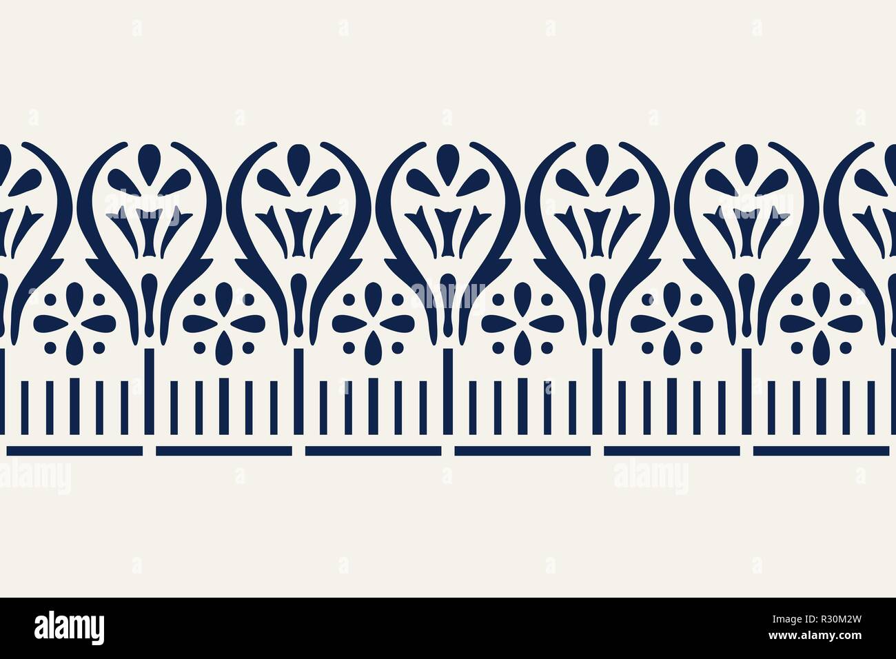 Blue Damask Border Clip Art