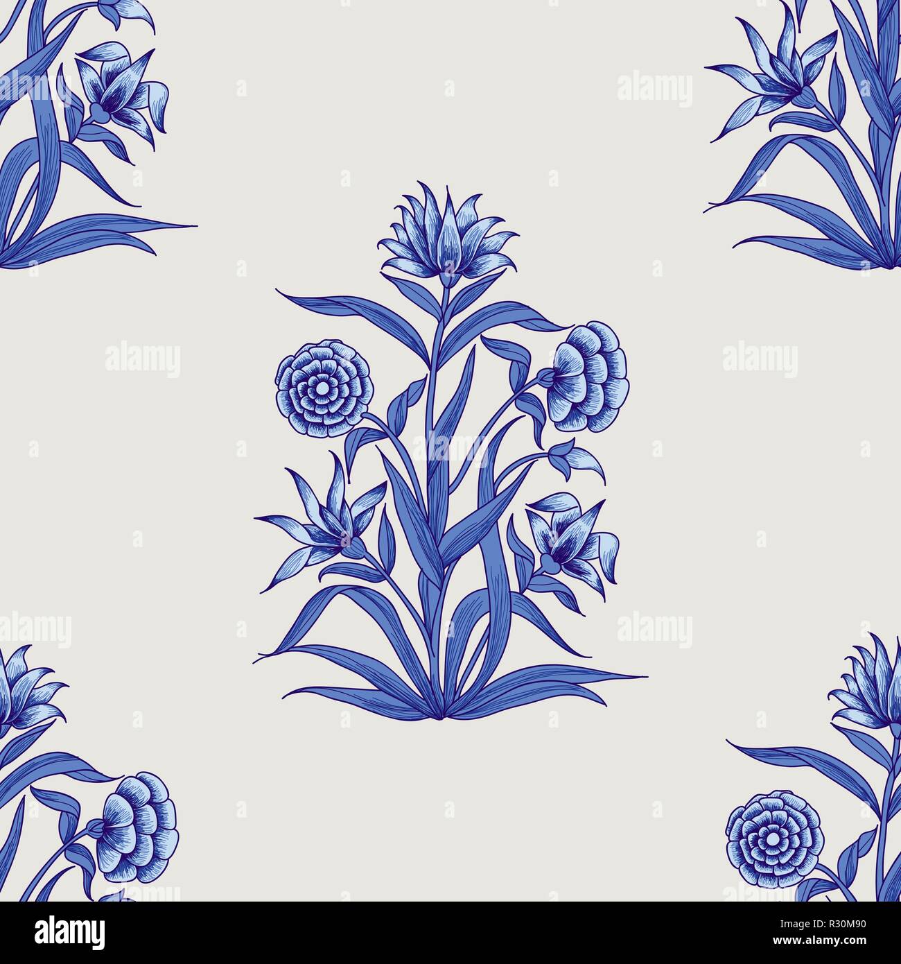 Seamless wallpaper pattern mughal hi-res stock photography and images ...