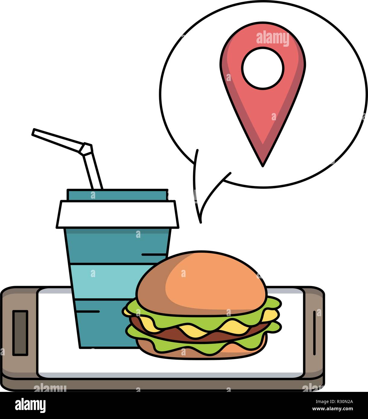 Fast food order and delivery online Stock Vector Image & Art - Alamy