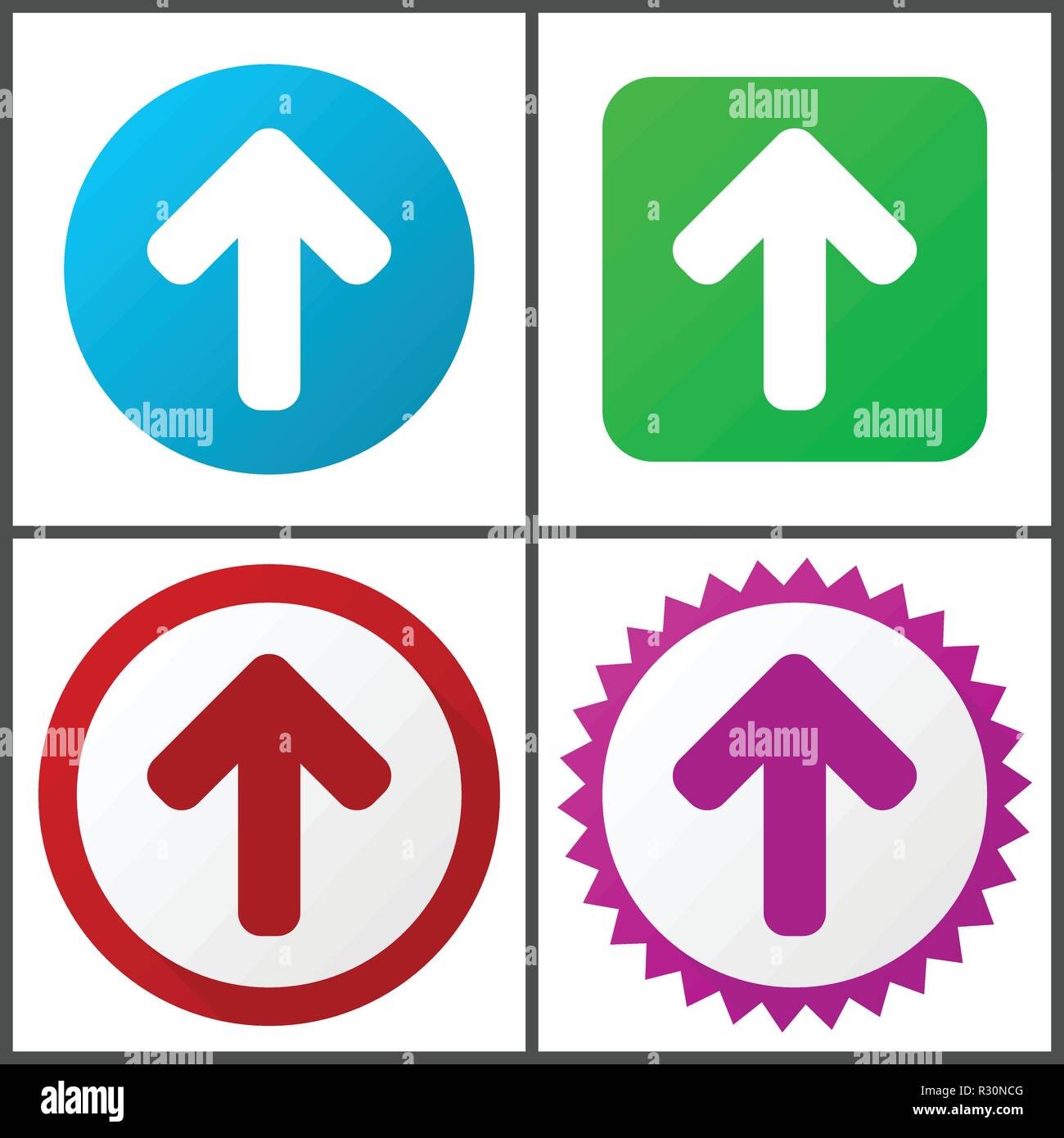 Up arrow vector icons set in eps 10 Stock Vector Image & Art - Alamy