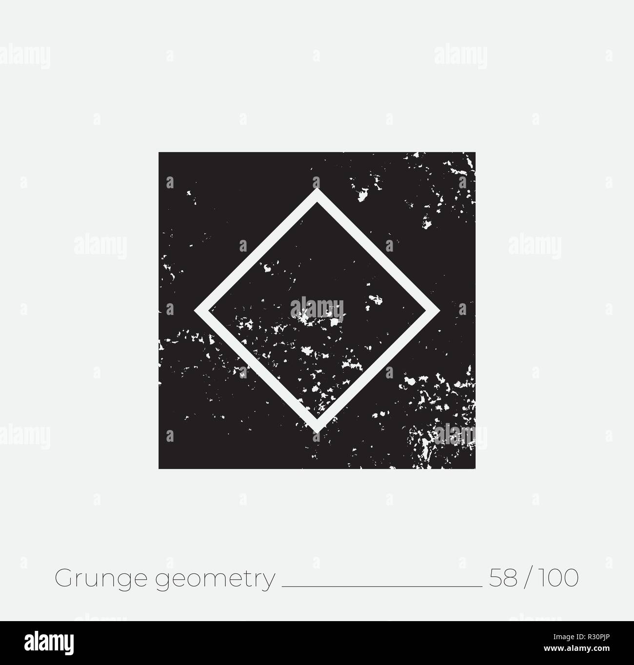 Geometric simple shape in grunge retro style Stock Vector Image & Art ...
