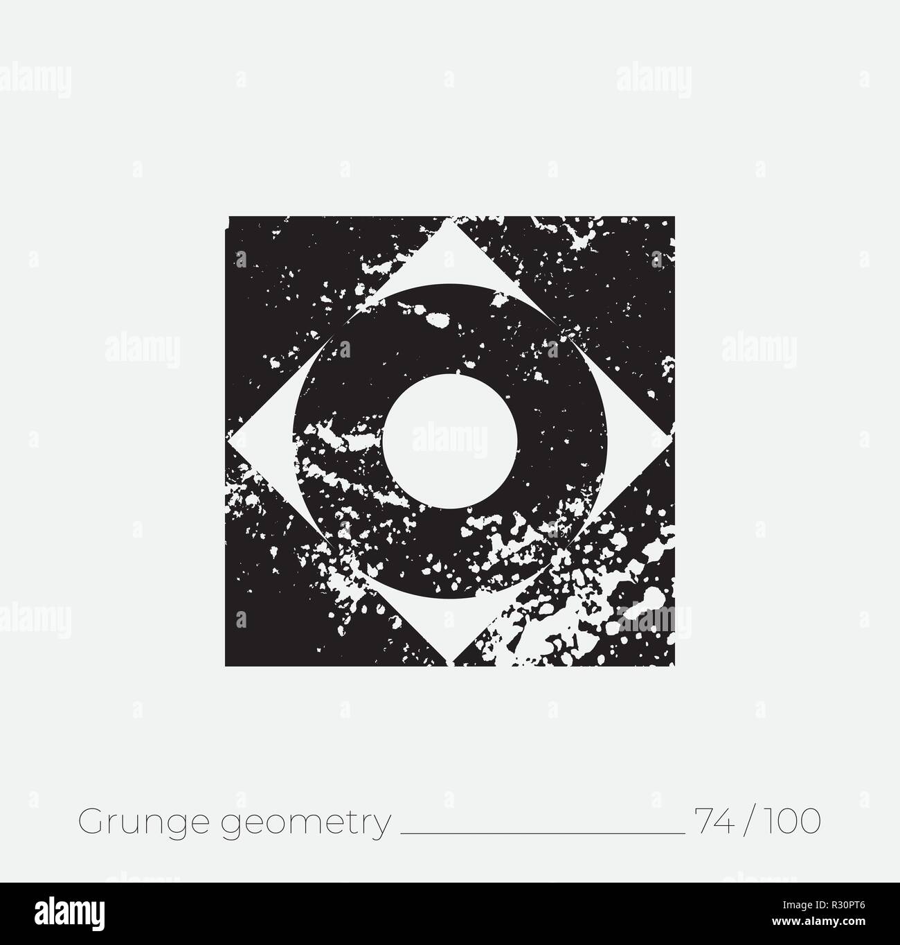 Geometric simple shape in grunge retro style Stock Vector Image & Art ...