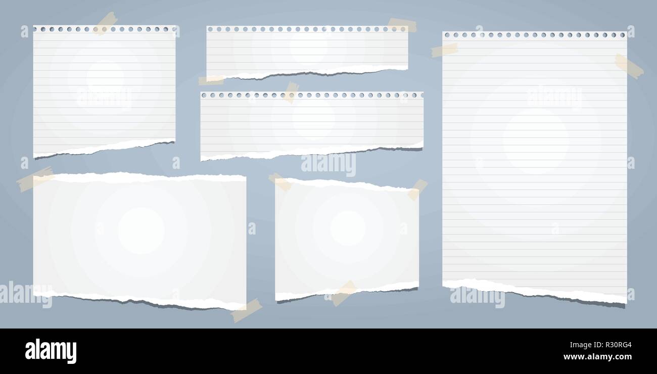 White ripped notebook paper, torn lined note paper for text or message ... White ripped notebook paper, torn lined note paper for text or message ...