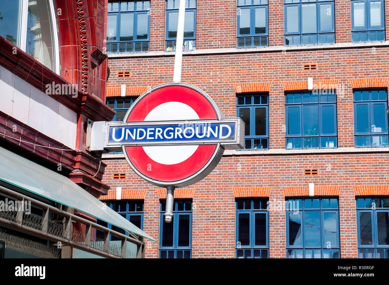 LONDON - JUN 24: Underground signal on the street on June 24, 2018 in ...