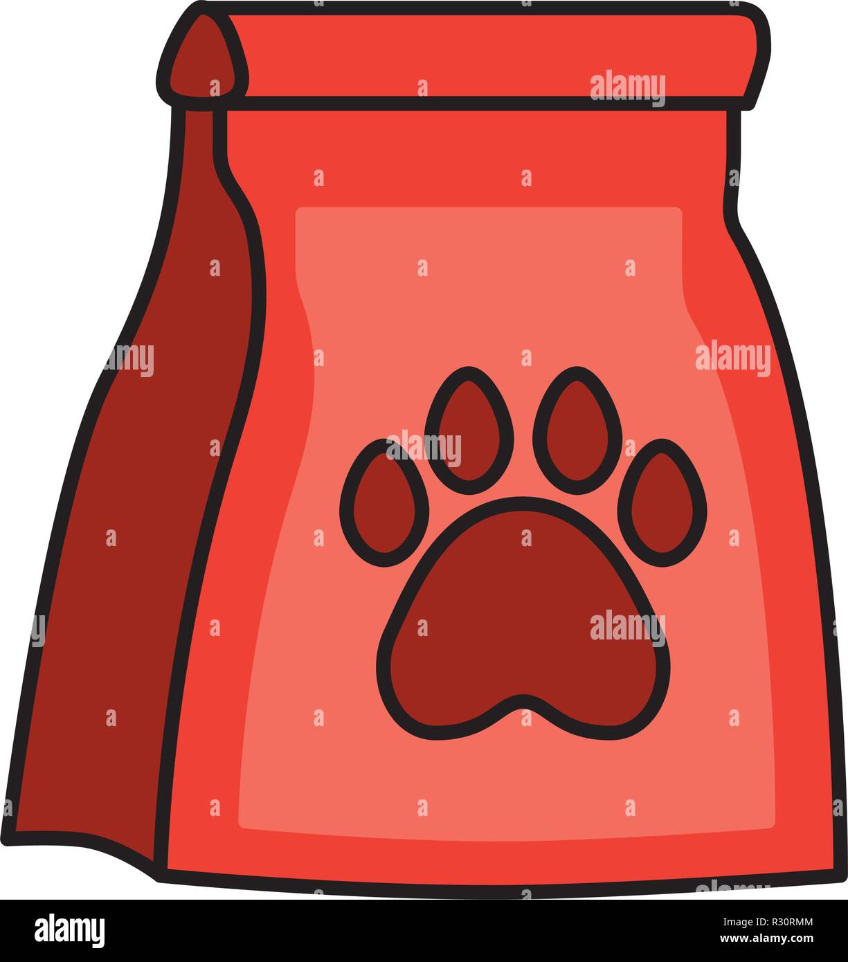 pet shop package paw on white background vector illustration Stock ...