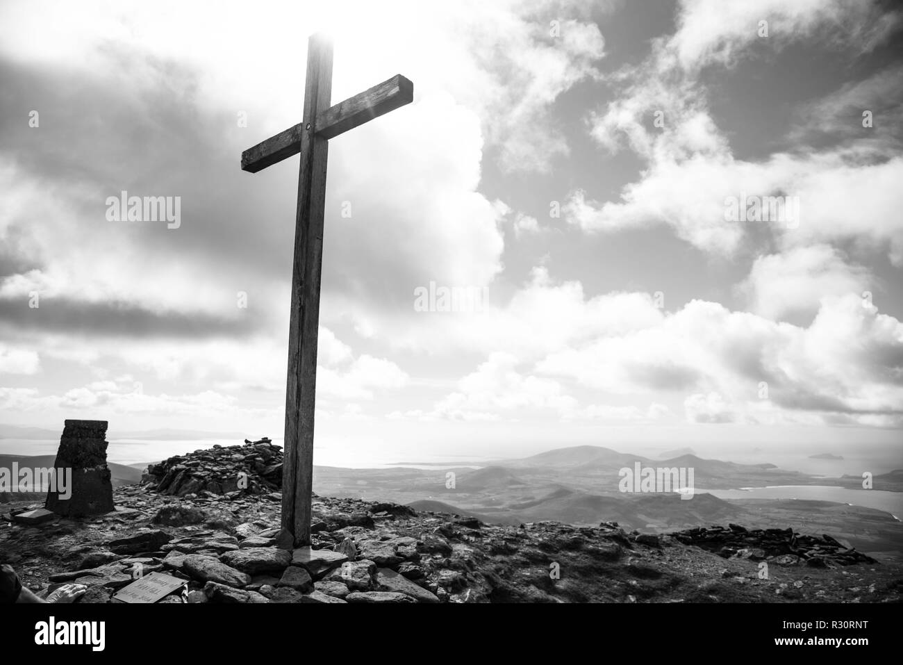 The Cross on the Mountain Stock Photo - Alamy
