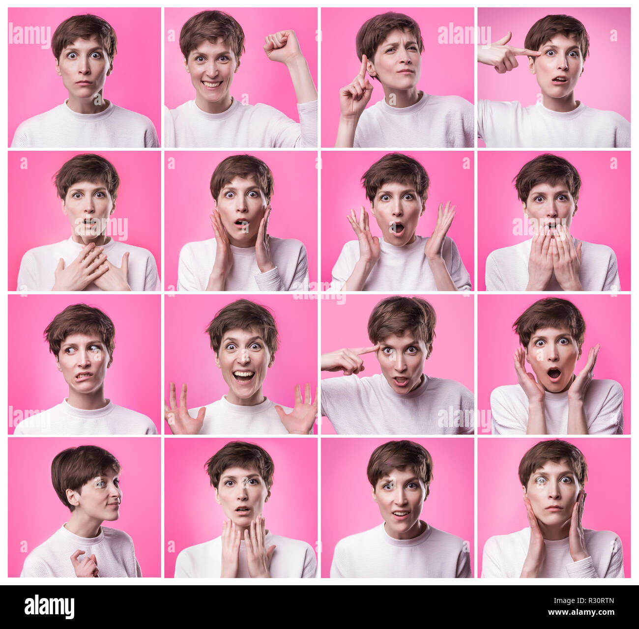 Emotions collage hi-res stock photography and images - Alamy