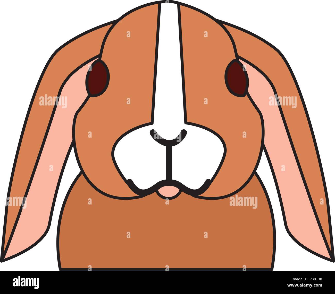 cute rabbit on white background vector illustration Stock Vector Image ...