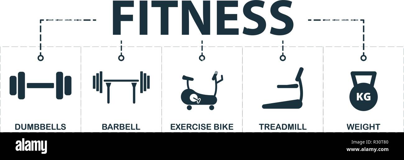 Sport Equipment set icons collection. Includes simple elements such as dumbbells, barbell ...