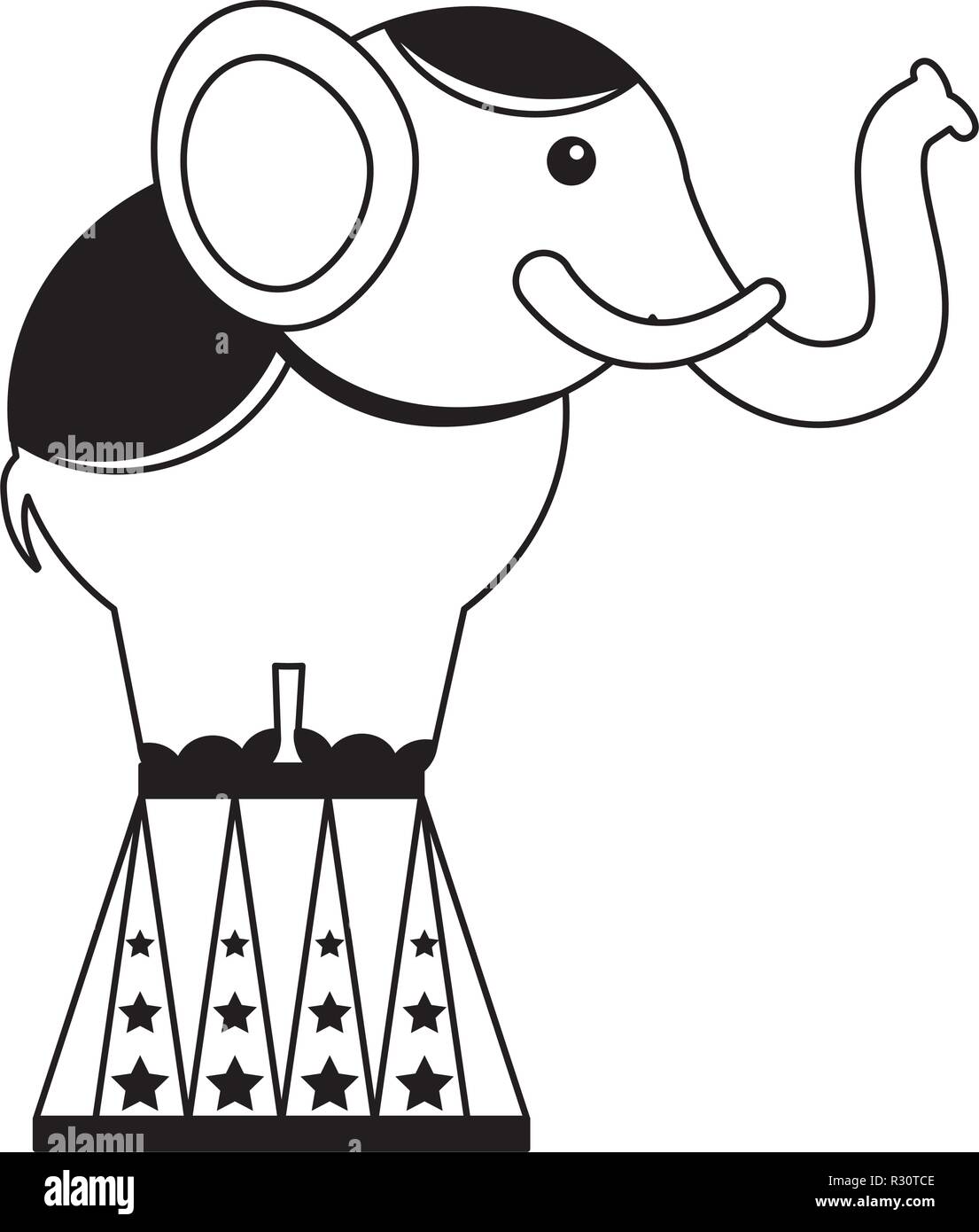 Circus Elephant Standing