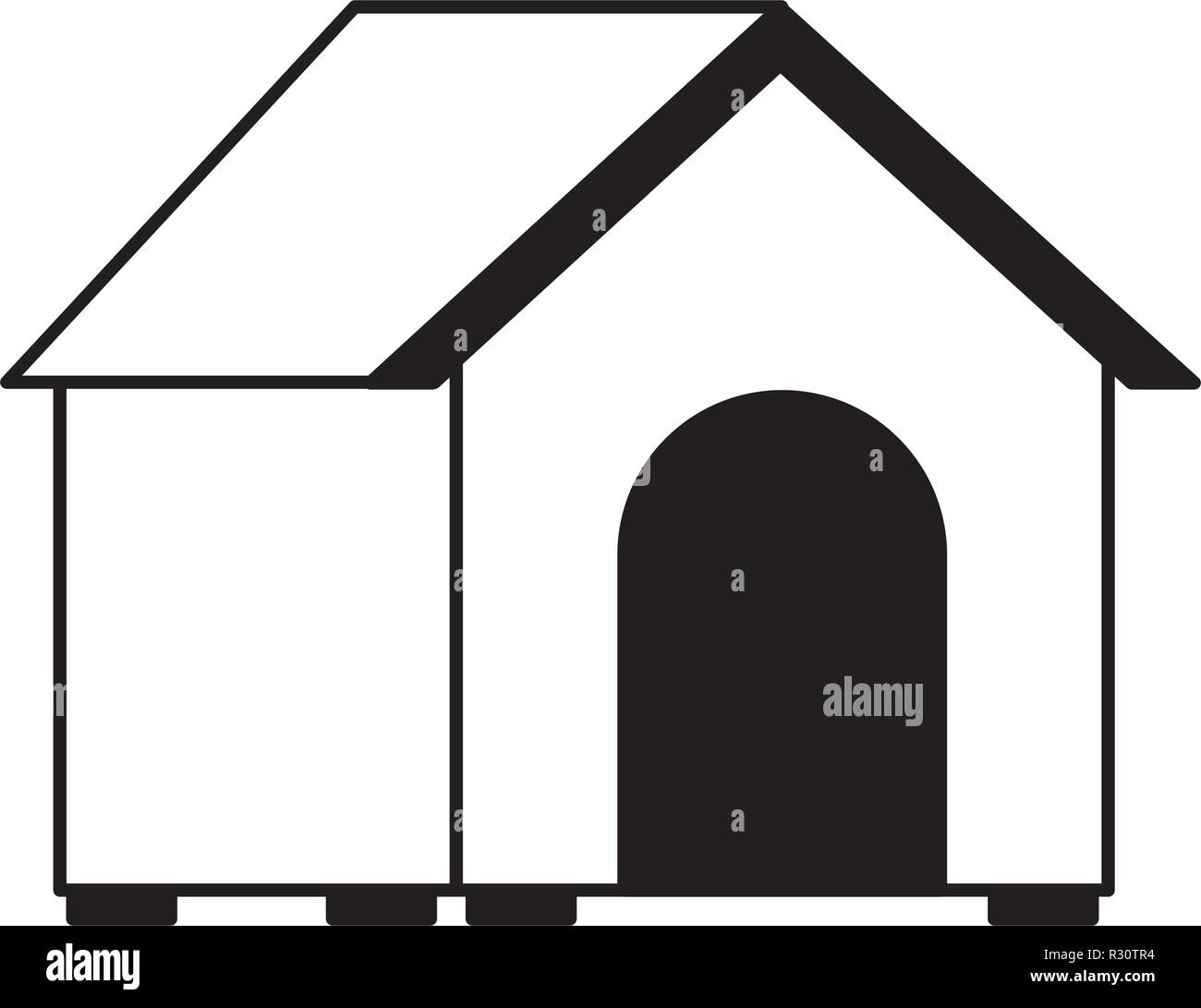 wooden house pet on white background vector illustration Stock Vector ...