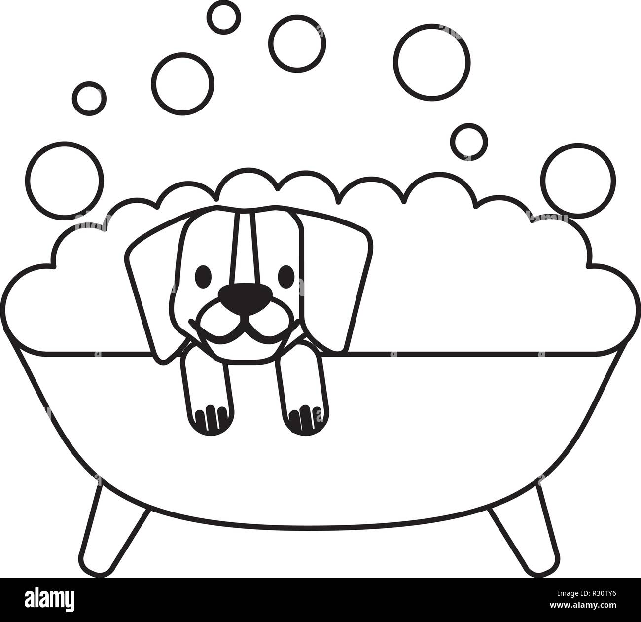 Dog Grooming Clipart Bathtub