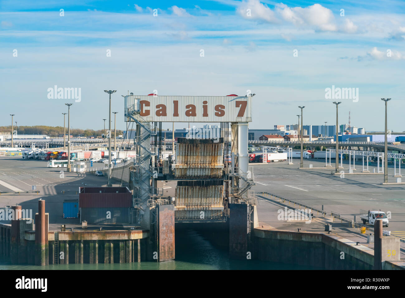 Exterior view of the famous Calais harbor at France Stock Photo - Alamy