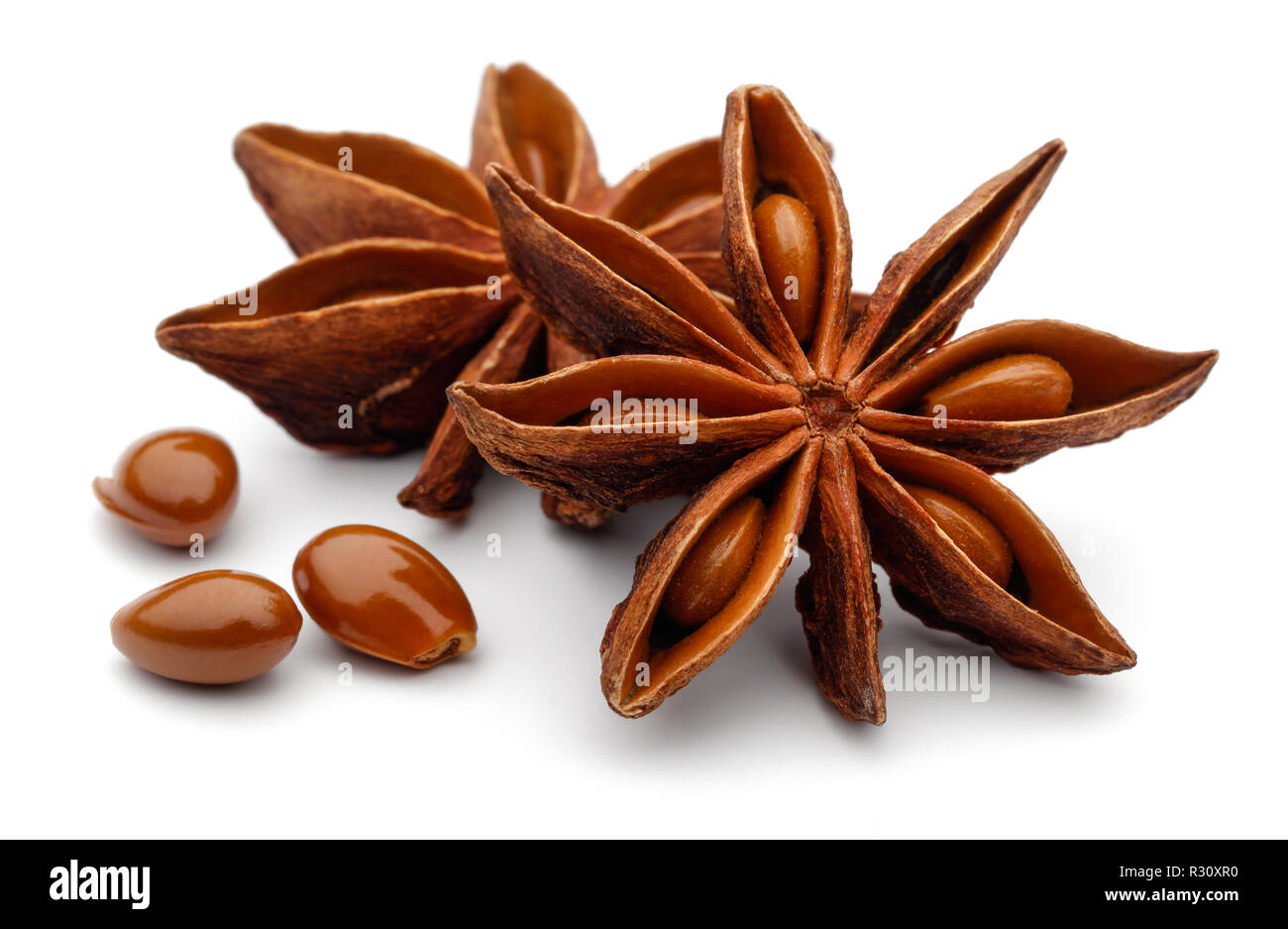 Star Anise isolated on white background Stock Photo - Alamy