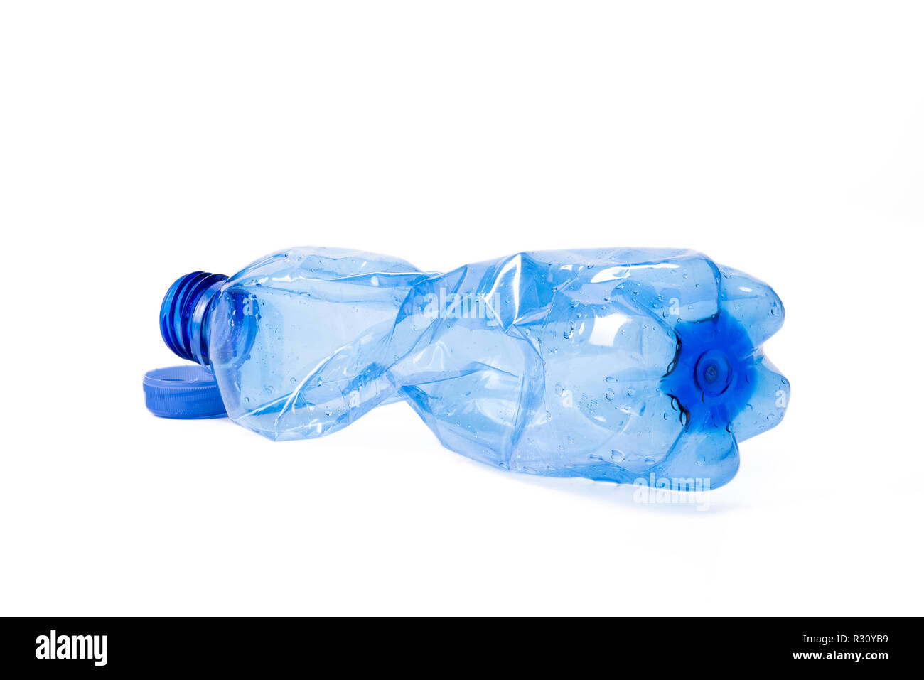 empty plastic waste bottle isolated on white background Stock Photo - Alamy