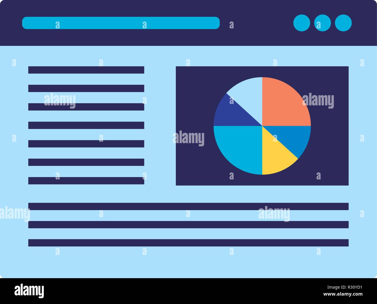 page report chart search engine optimization vector illustration Stock ...